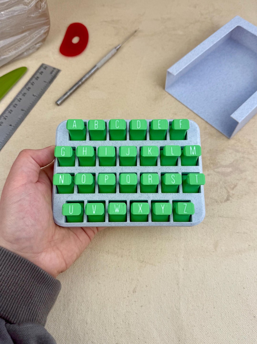 Pottery Stamp Set Uppercase Pottery Stamps Modern Alphabet Clay Tool ...