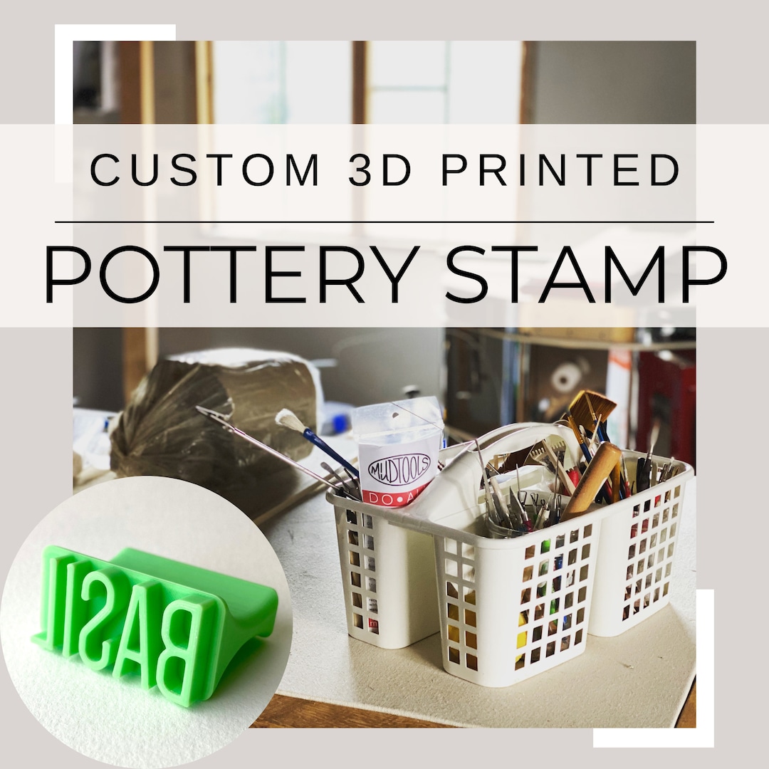 Custom 3D Printed Pottery Stamp, Clay Stamps, Pottery Stamp, Tools ...