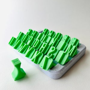 Custom Pottery Alphabet Stamp Set, Alphabet Stamps, Custom Font Stamp ...