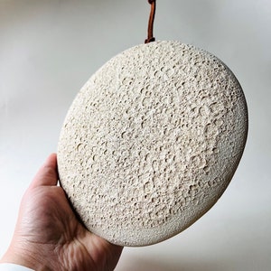 Full Moon Ceramic Hanging Wall Decor Night Sky Bedroom Decor Textured ...