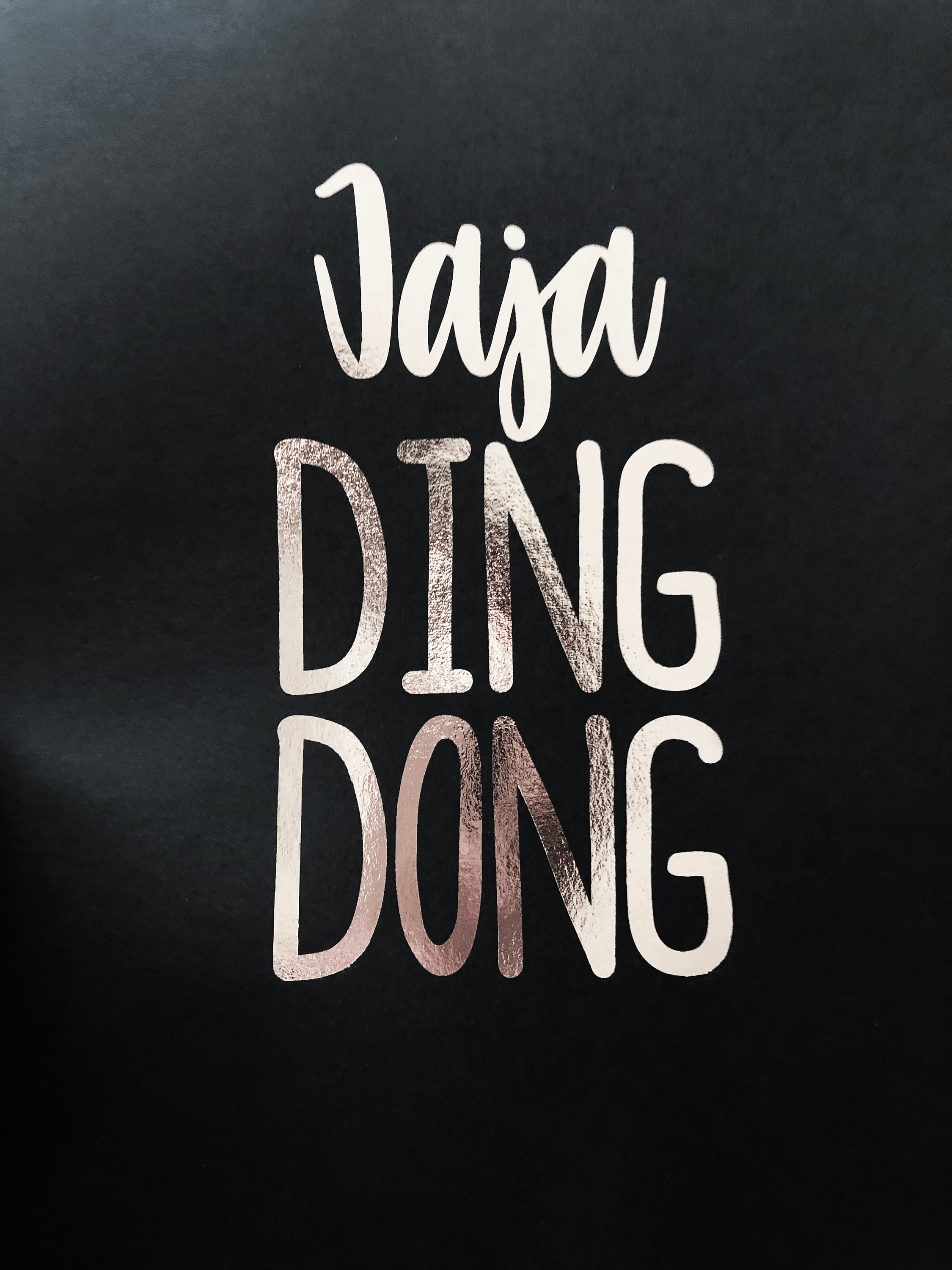 Jaja Ding Dong Foil Print - Etsy