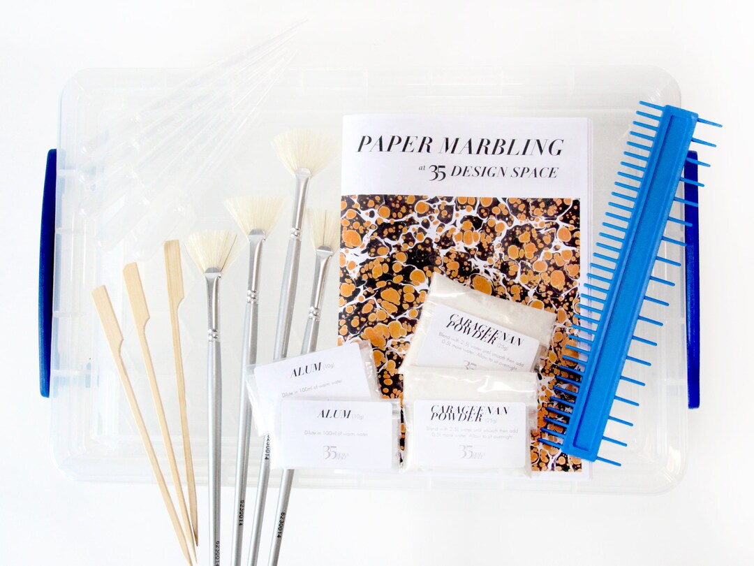 Complete Paper Marbling Kit by 35 Design Space | Ebru Kit | Silk ...