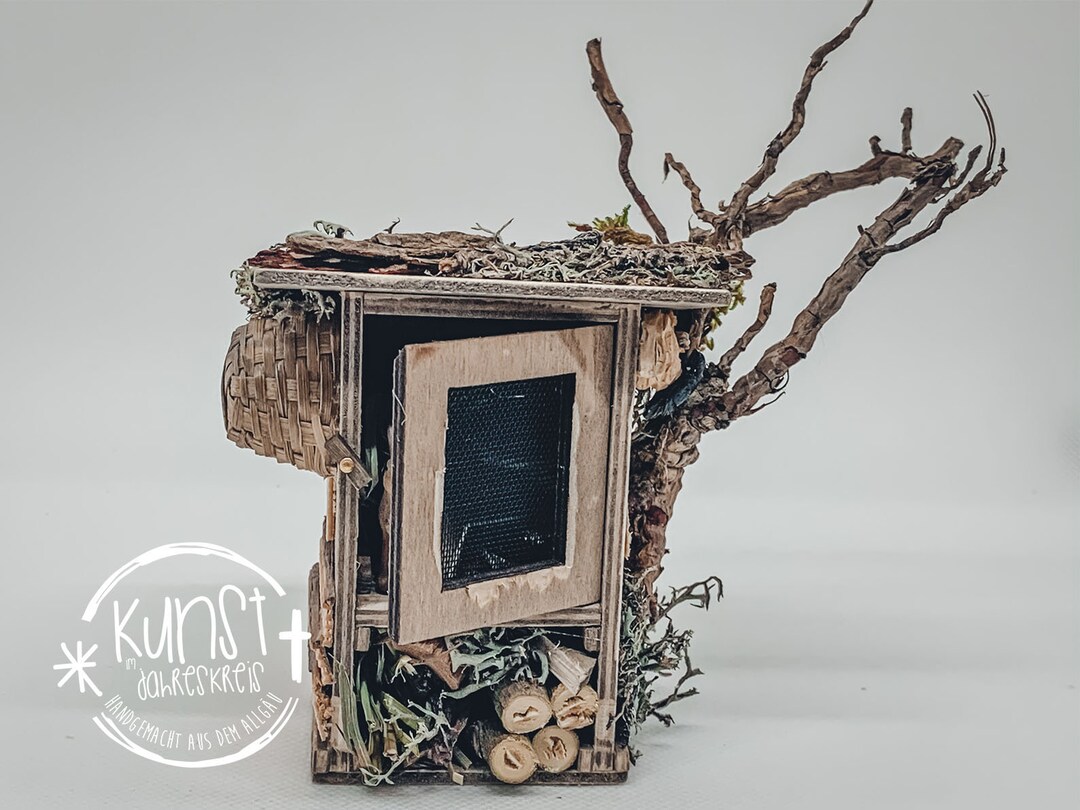 Gnome Fairies Miniature Rabbit Stable Large With Rabbits and - Etsy
