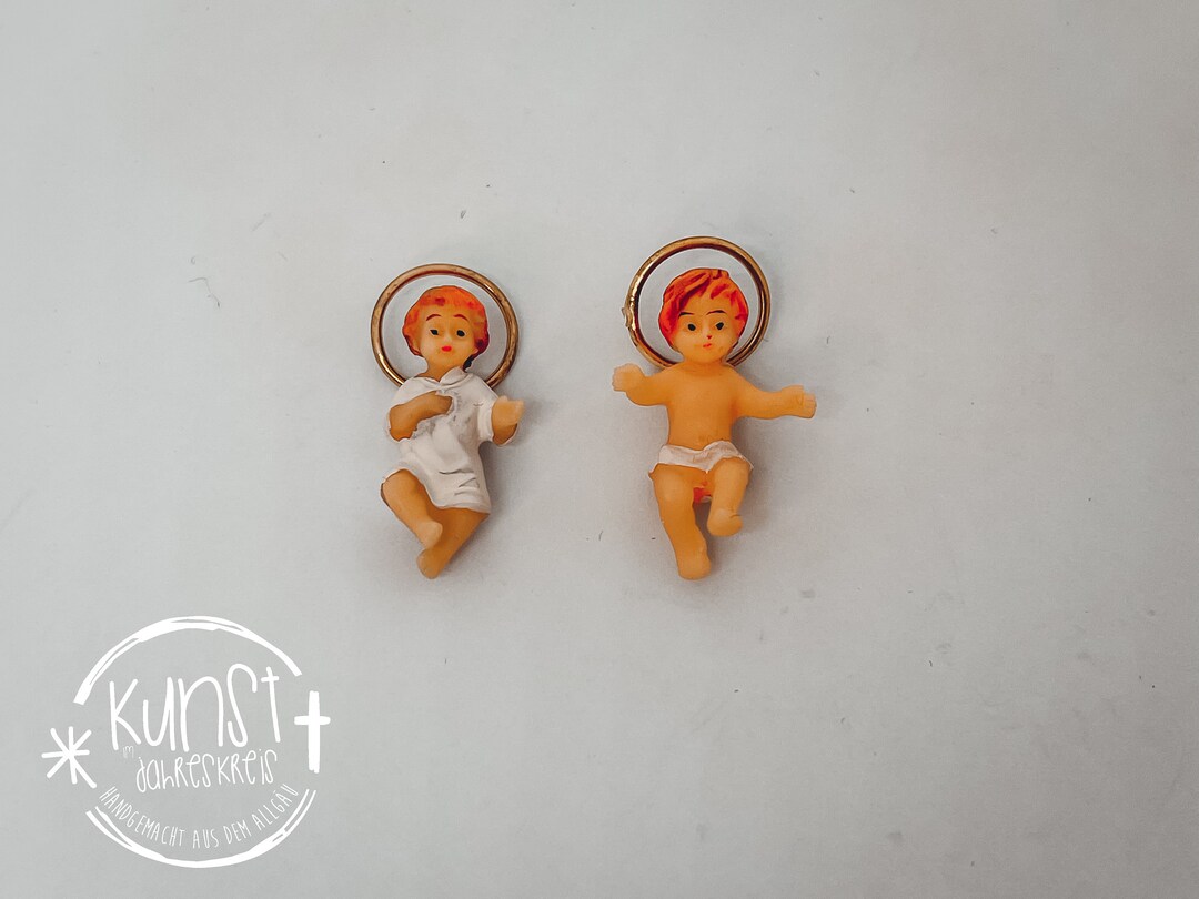 Miniature Baby Jesus With Halo Nativity Figures - Etsy