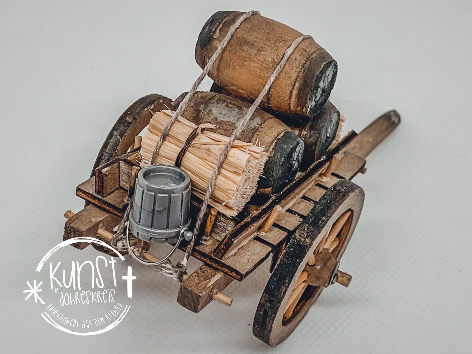 Miniature Cart Cart Two-wheeler Donkey Cart With Barrels and - Etsy