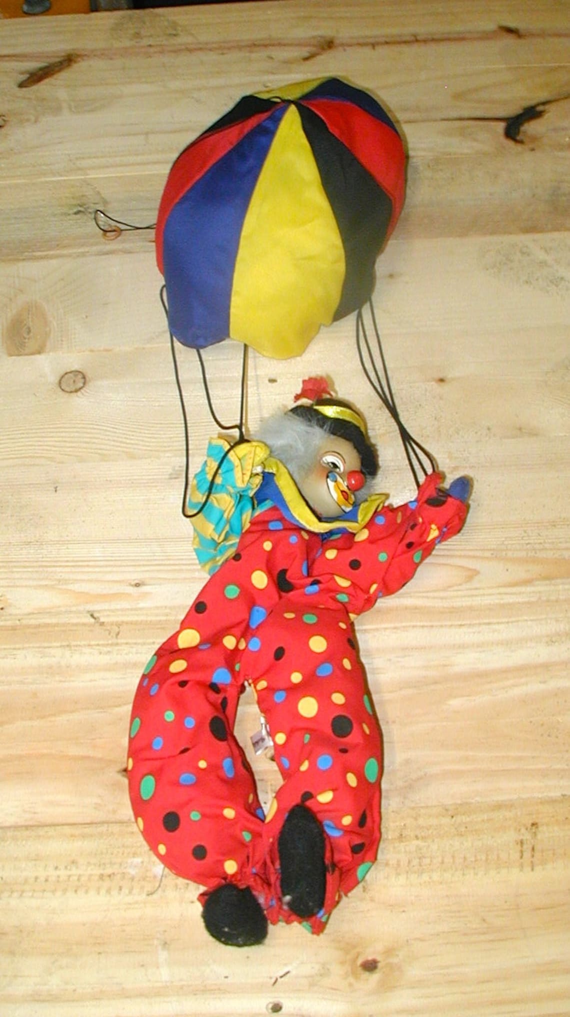 Vintage Clown With Parachute Doll Vintage Collectible - Etsy