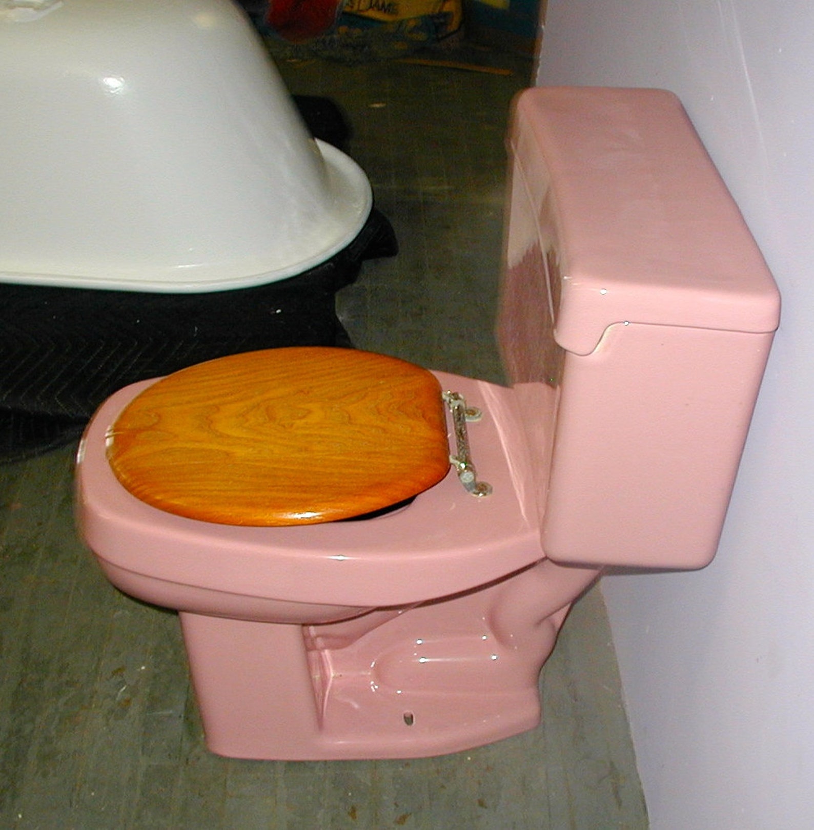 Bright Pink Rose Color Vintage Toilet by Eljer Bathroom With ...