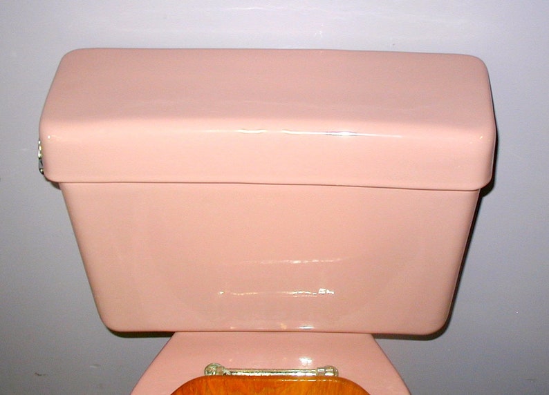 Bright Pink Rose Color Vintage Toilet by Eljer Bathroom With - Etsy