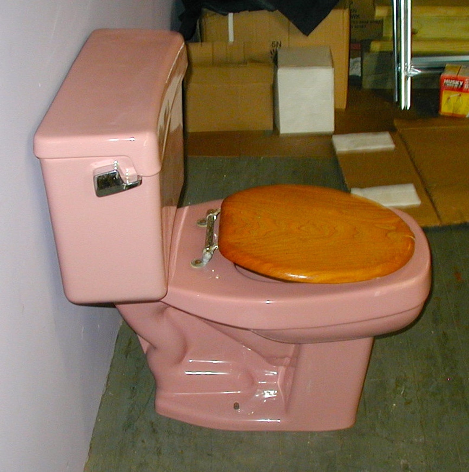 Bright Pink Rose Color Vintage Toilet by Eljer Bathroom With ...
