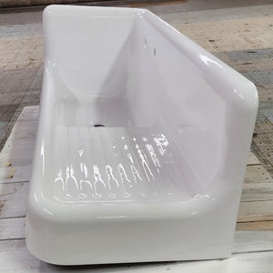 Corner Kitchen Farm Sink Cast Iron Farmhouse Vintage Professionally ...