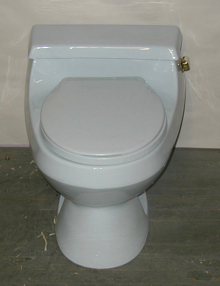 Light Blue Bathroom Toilet Vintage Original 1 Piece - Etsy