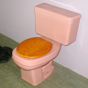 Bright Pink Rose Color Vintage Toilet by Eljer Bathroom With ...