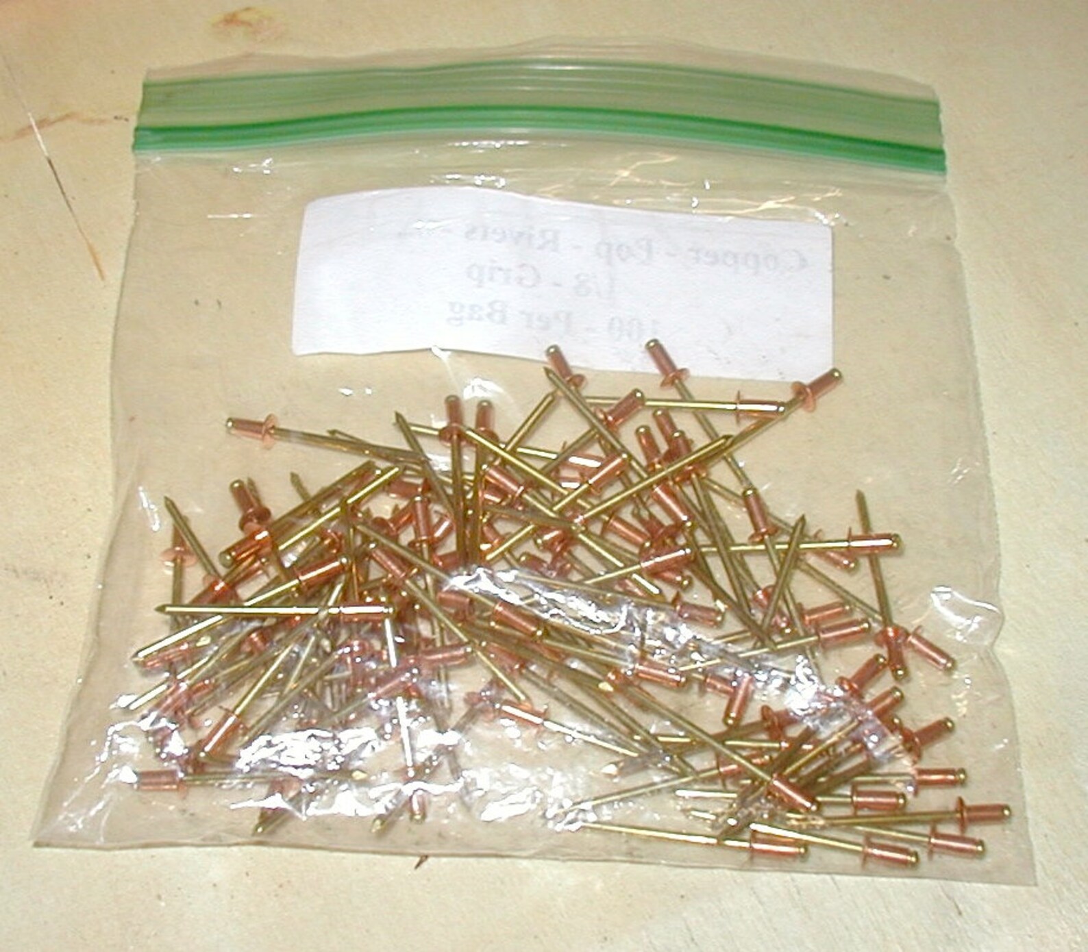Box of 100 Solid Copper Pop Rivets 1/8 Diameter, 1/8 Grip Length - Etsy