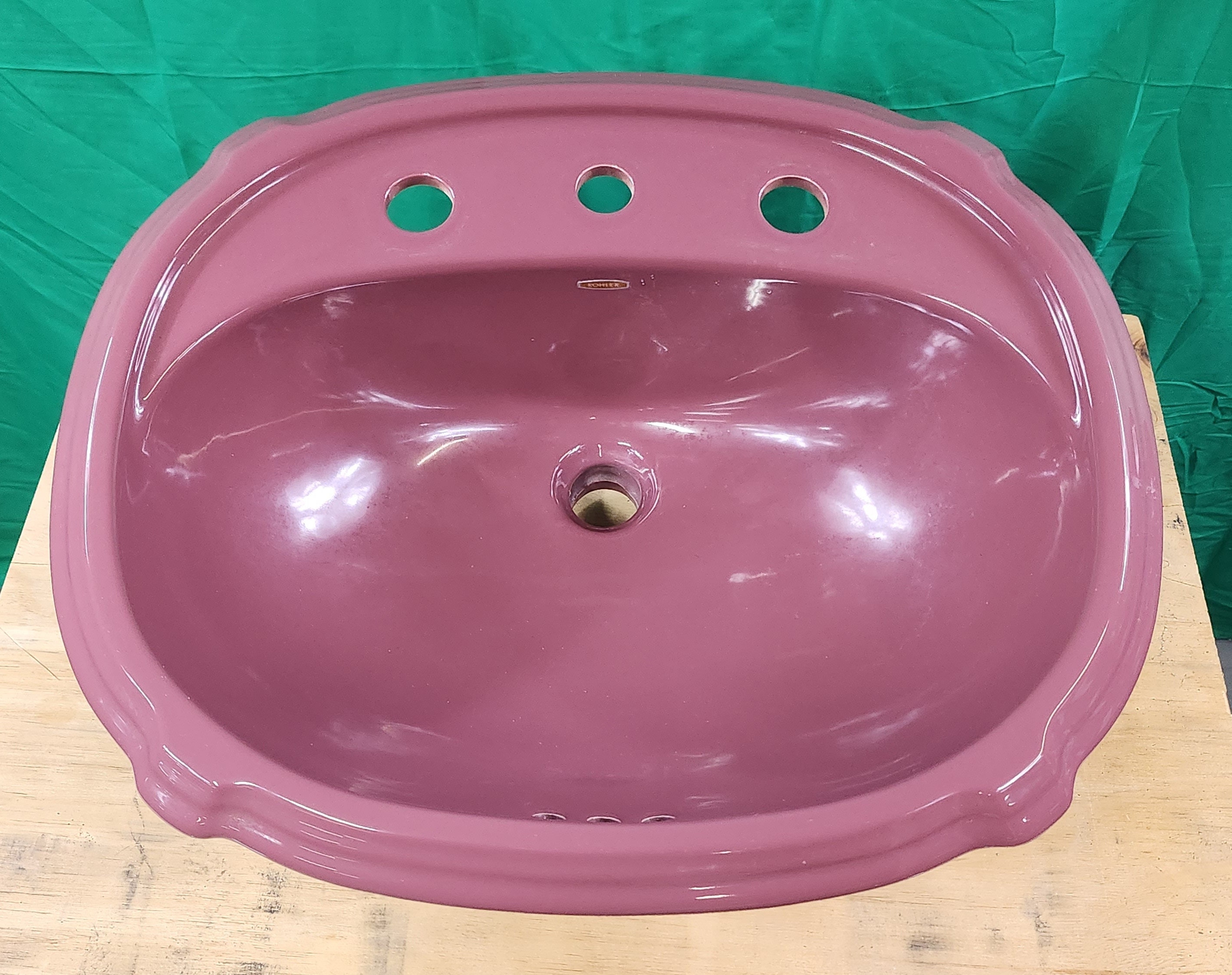 Kohler Maroon Sink Vanity Mount Ceramic Vanity Mount Original Vintage ...