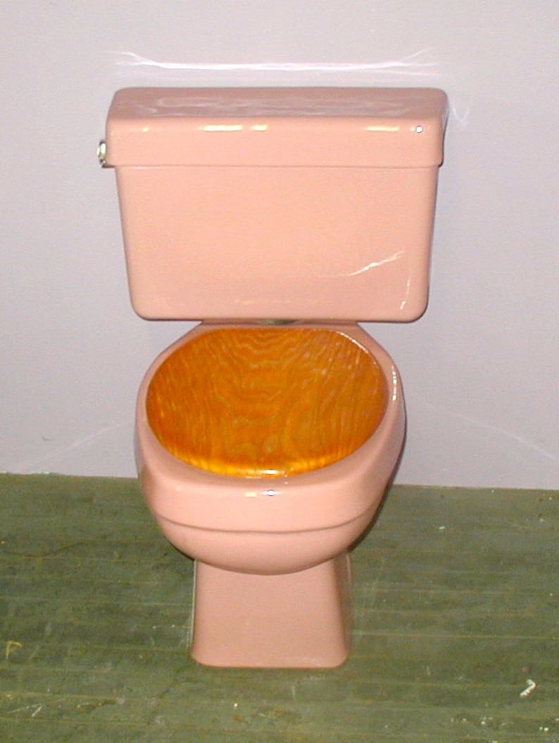 Bright Pink Rose Color Vintage Toilet by Eljer Bathroom With ...