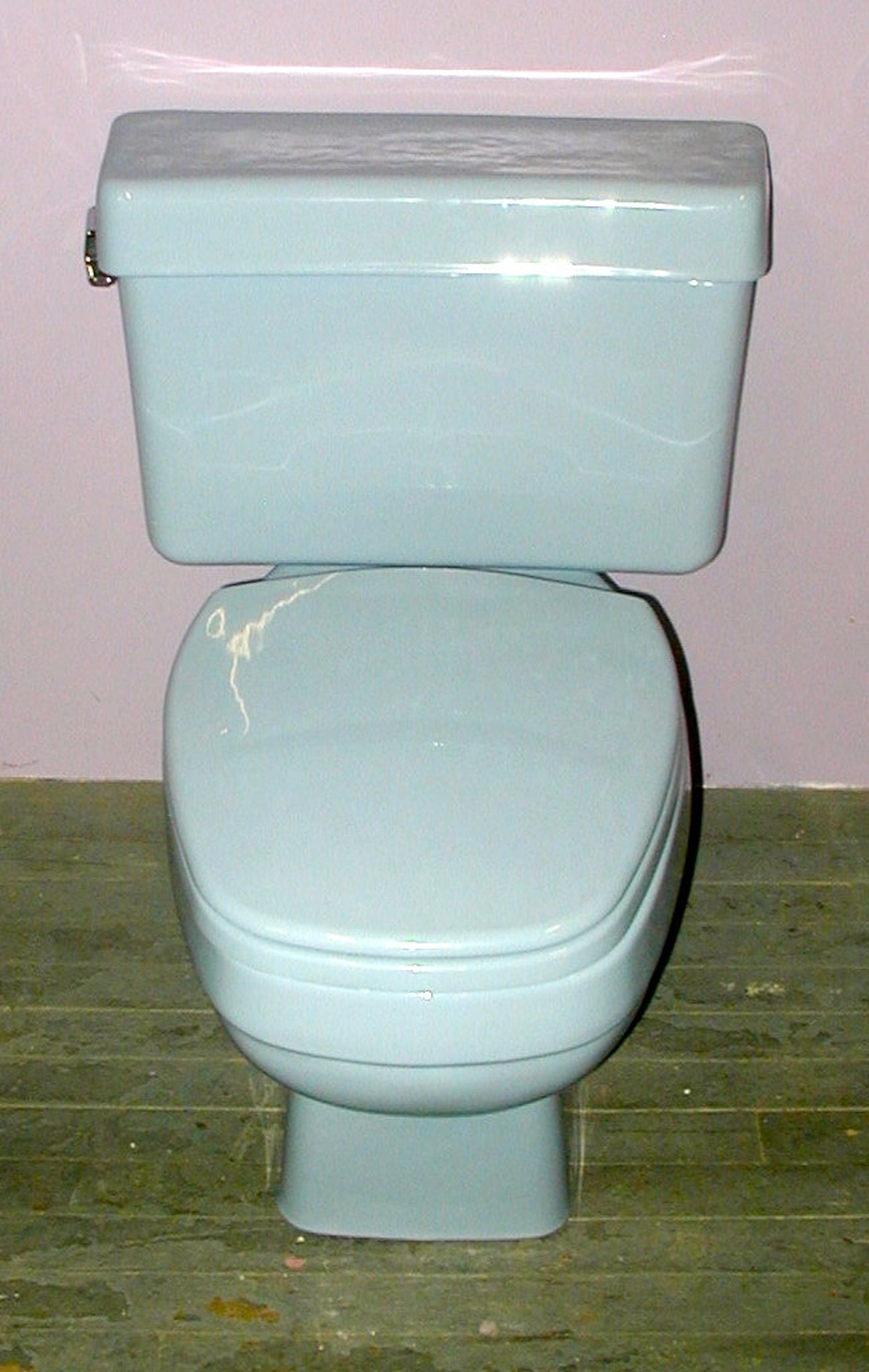 Eljer Blue Toilet Vintage Bathroom With Seat, Rectangular Bowl - Etsy