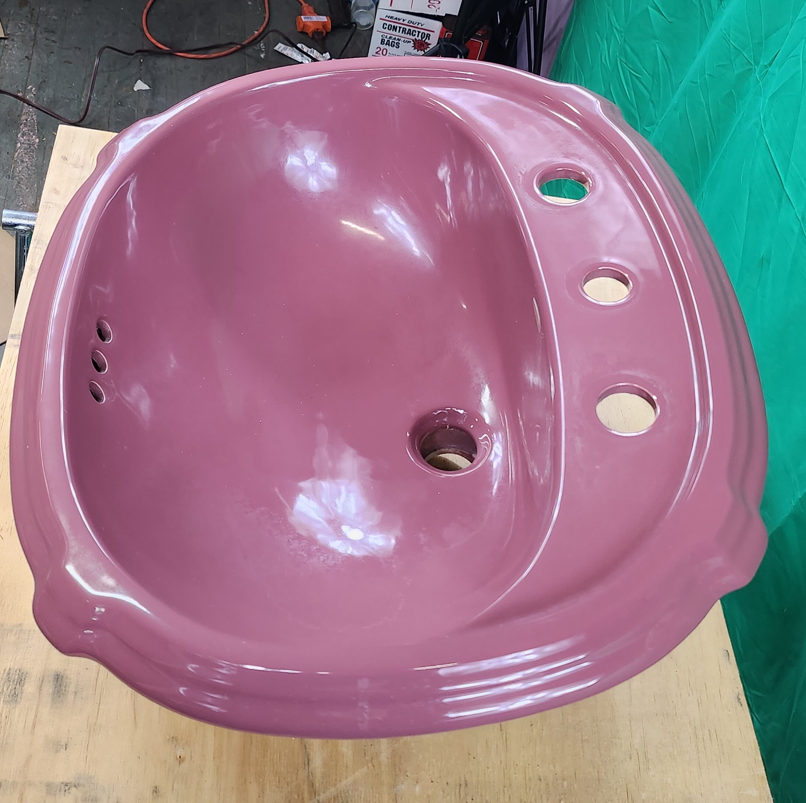 Kohler Maroon Sink Vanity Mount Ceramic Vanity Mount Original Vintage ...