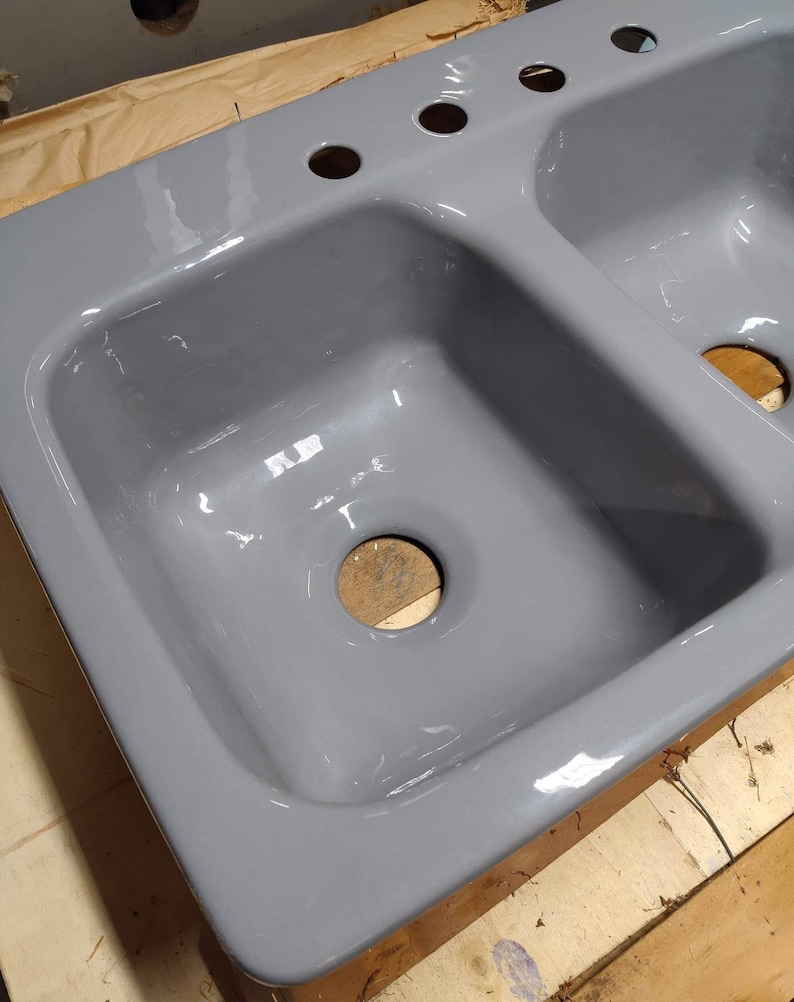 Grey Kitchen Sink Original Porcelain Cast Iron Eljer - Etsy