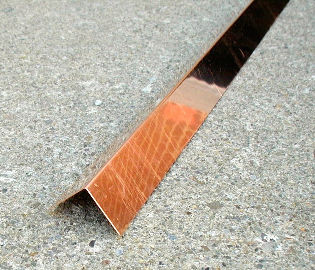 1" Copper Angle: Food Grade C110 Flashing, Edging (16 Ounce) - Etsy