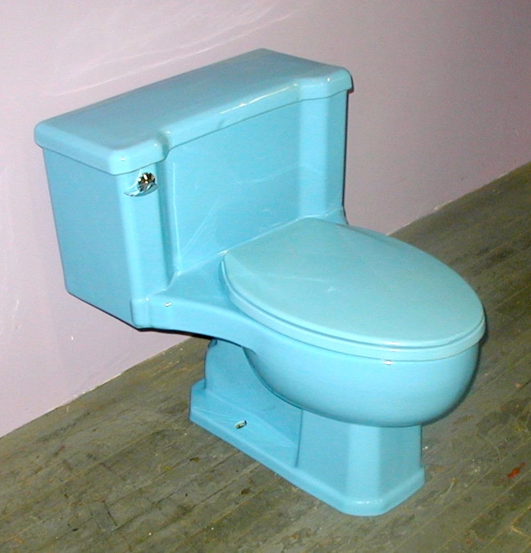 Kohler Bright Blue 1 Piece Vintage Toilet Bathroom Fixture - Etsy