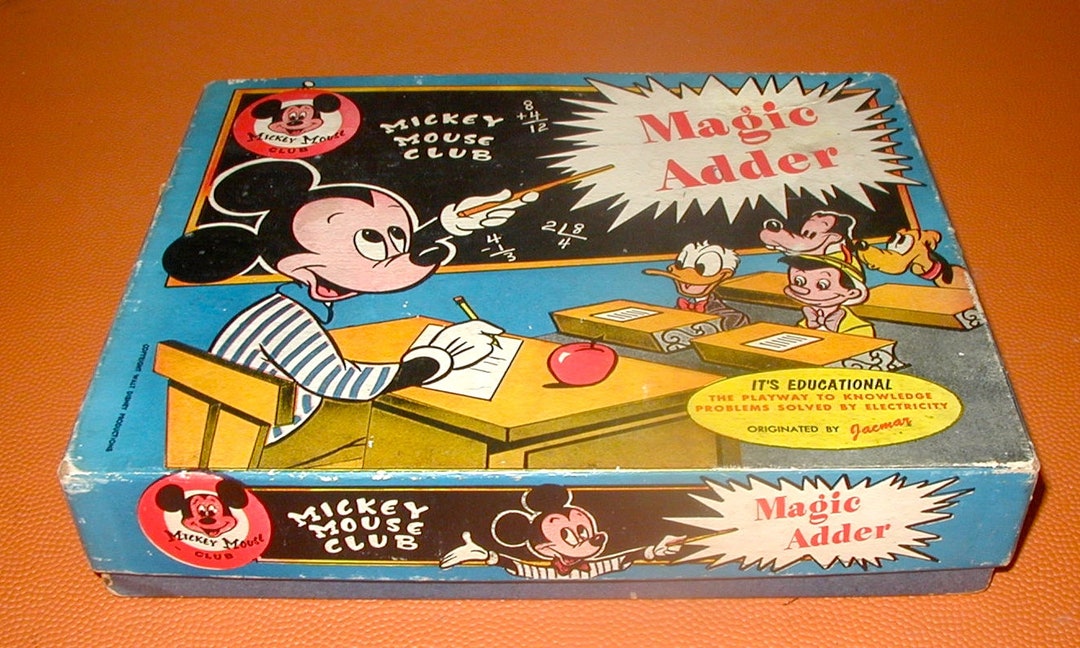 Magic Adder Mickey Mouse Club Vintage Math Game in Original Box Battery ...