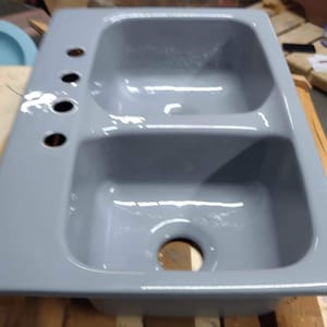 Grey Kitchen Sink Original Porcelain Cast Iron Eljer - Etsy