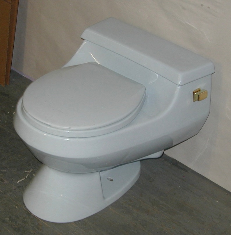 Light Blue Bathroom Toilet Vintage Original 1 Piece - Etsy
