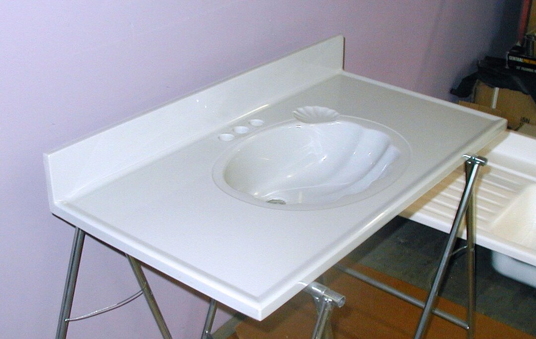 Grey Seashell Bathroom Vanity Sink Top Vintage Original Soap Dish - Etsy