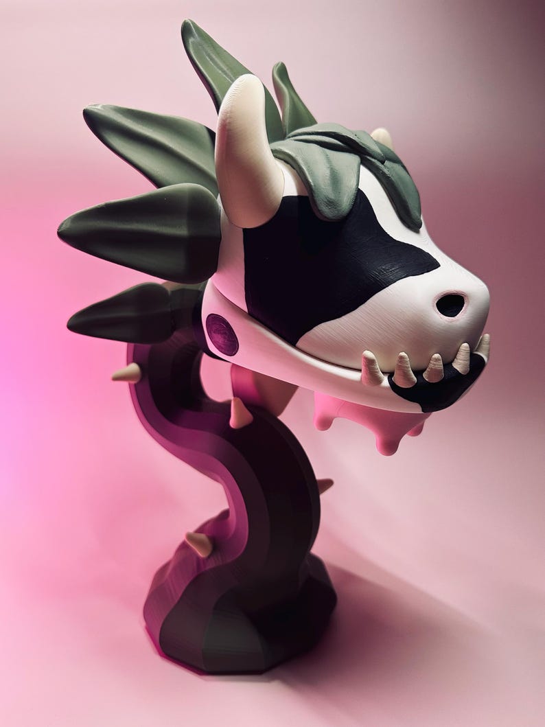 The Sims Cow Plant Desk Figure. Partially Hand Painted. 9” Tall 3D ...