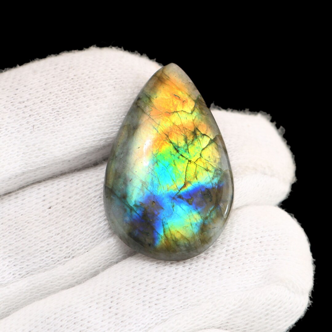 Rare! Natural Multi Blue Fire Labradorite Stone, Loose Gemstone ...