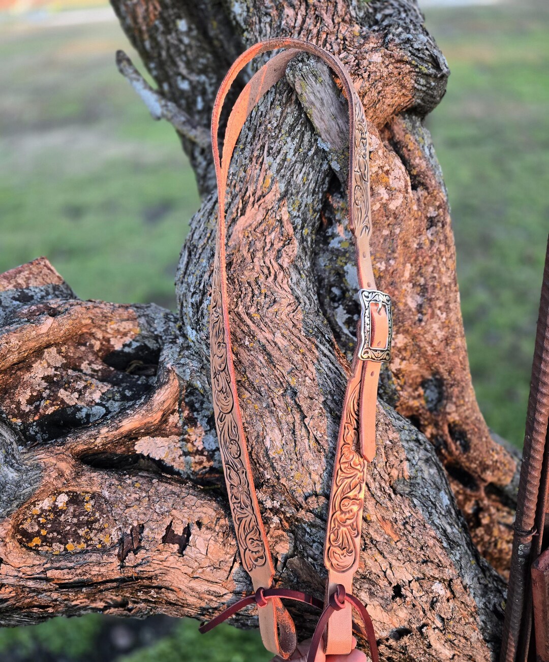 Belt Style Split Ear Tooled Leather Headstall - Etsy
