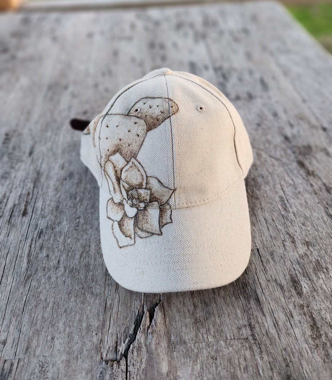 Custom Hand Drawn and Burned Cap - Etsy