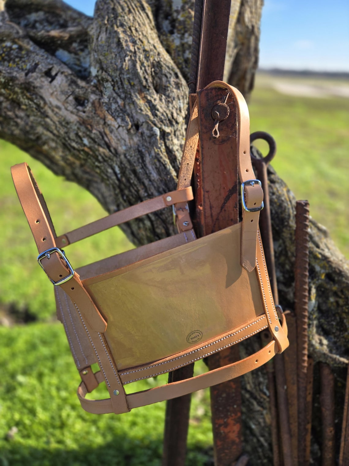 Custom Tooled Leather Livestock Exhibitor Number Harness - Etsy