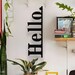 Vertical Metal Hello Sign Metal Wall Art Hello Sign Wall - Etsy