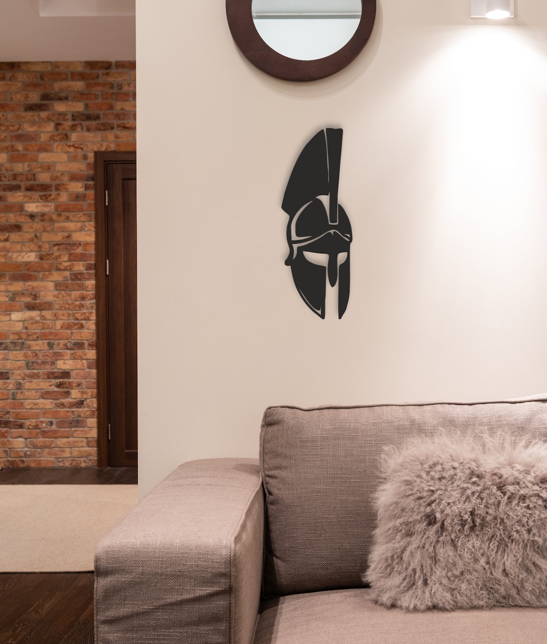 Spartan Head Metal Wall Decor Spartan Metal Sign Panel - Etsy