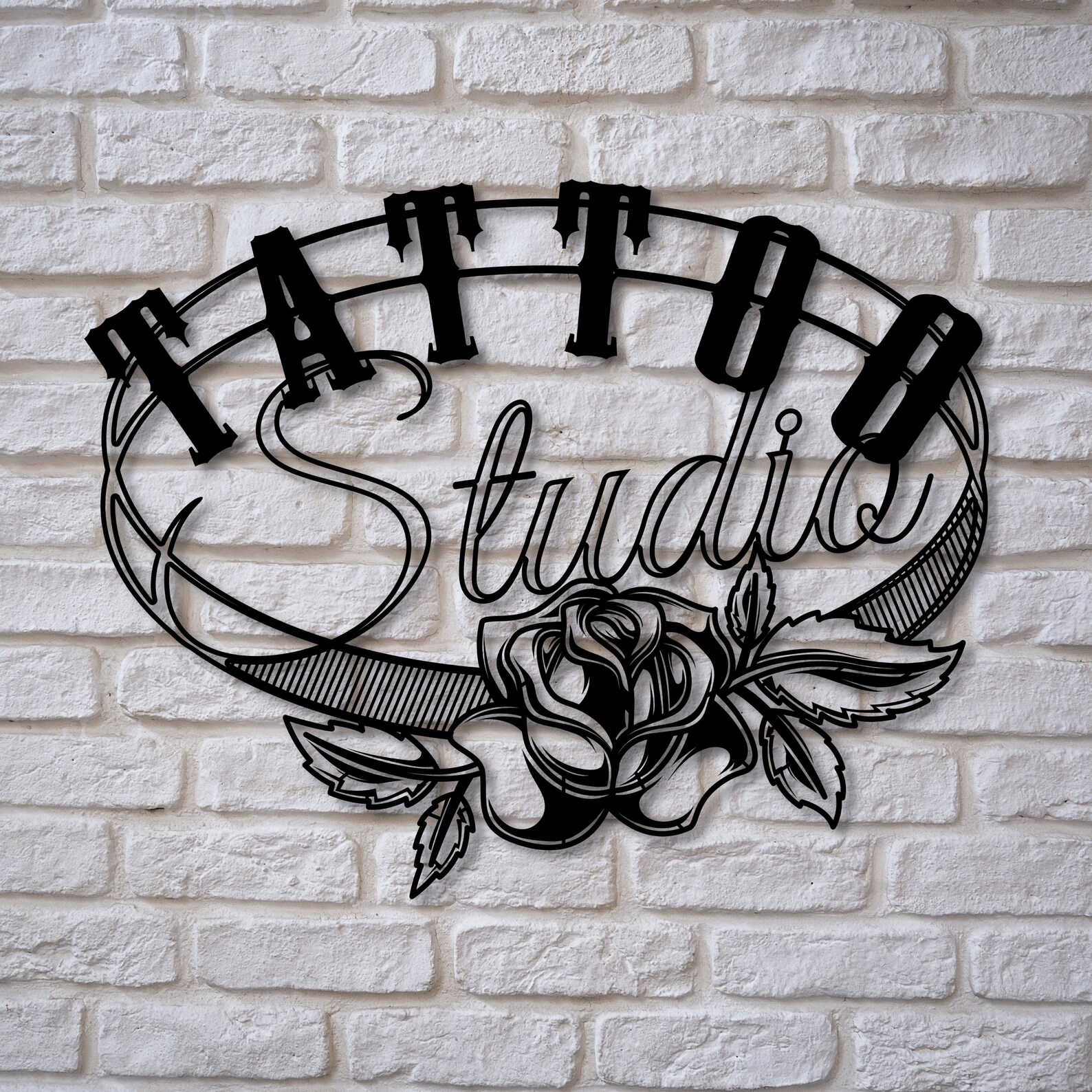 Tattoo Metal Wall Art Tattoo Wall Sign Tattoo Studio Sign - Etsy