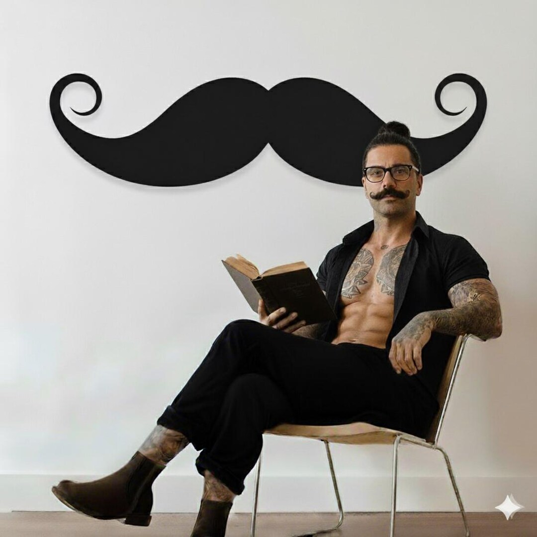 Mustache Metal Wall Art, Funny Man Cave Decor, Gift for Dad - Etsy