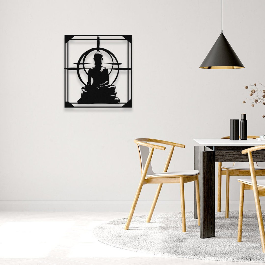 Buddha Metal Wall Sign Art Hindu Wall Art Yoga Studio Decor - Etsy