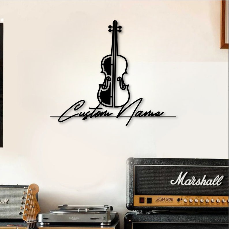 Custom Violin Metal Wall Art Personalized Decor Custom Wall - Etsy