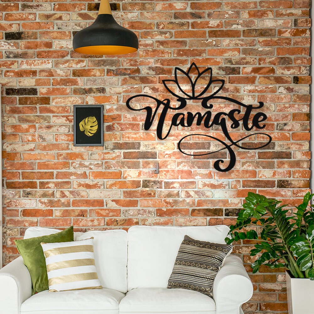 Namaste Lotus Metal Wall Art Namaste Lotus Metal Wall Decor - Etsy