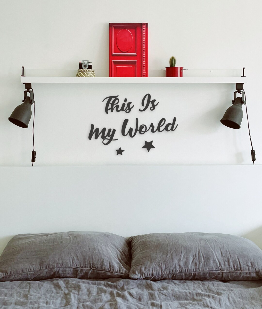 Wooden ''this İs My World'' Sign Wood Wall Decor, Home Decore, Wall ...