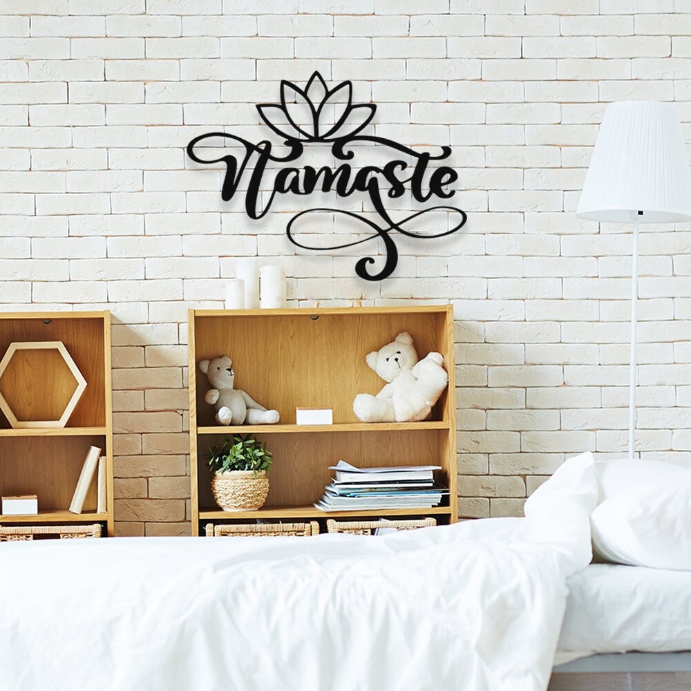 Namaste Lotus Metal Wall Art Namaste Lotus Metal Wall Decor - Etsy