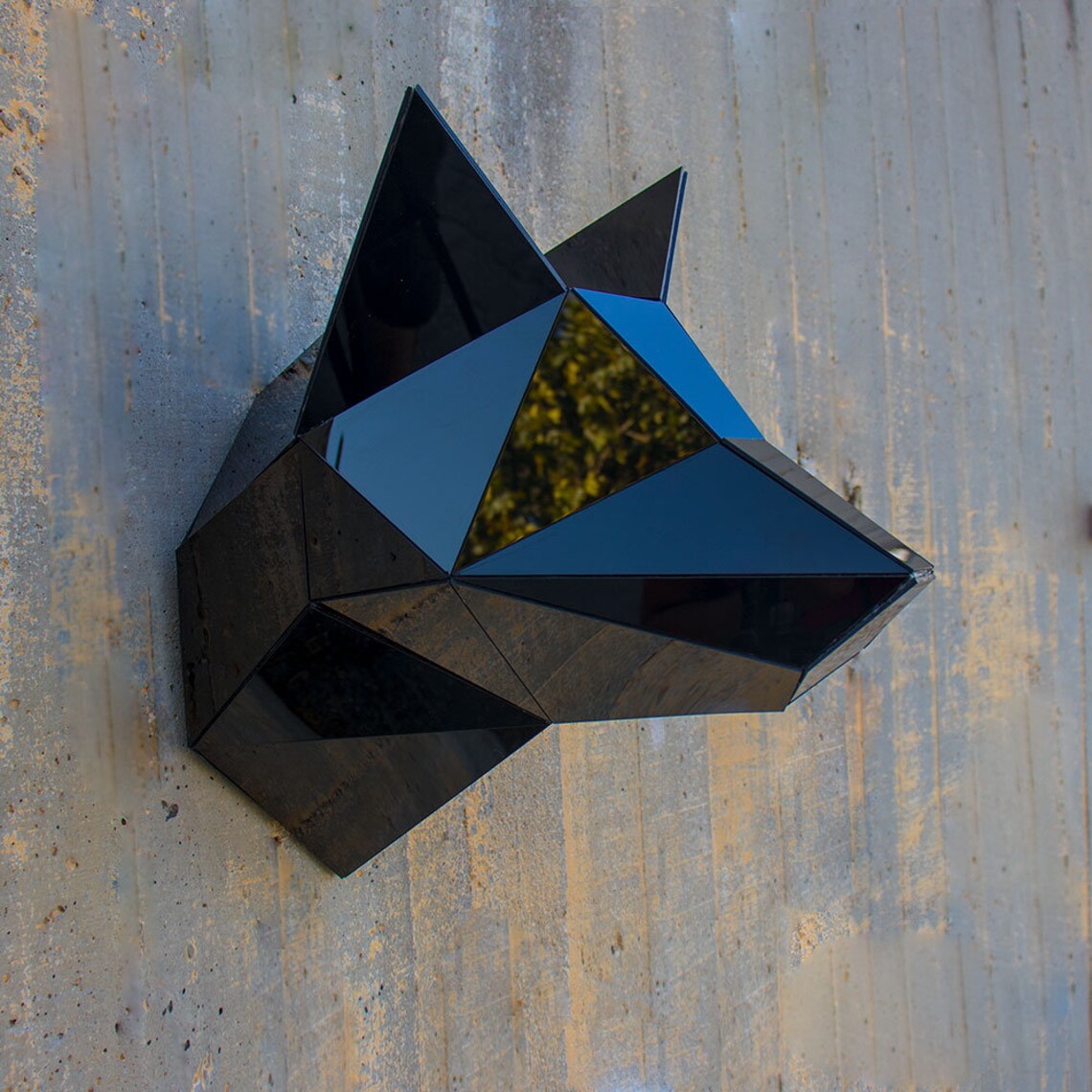 Glass Wolf Head Wall Sculpture Home Decore Office Decor | Etsy