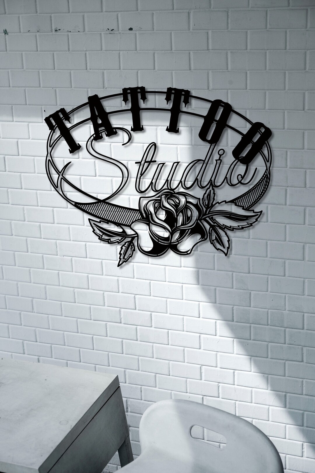 Tattoo Metal Wall Art Tattoo Wall Sign Tattoo Studio Sign - Etsy