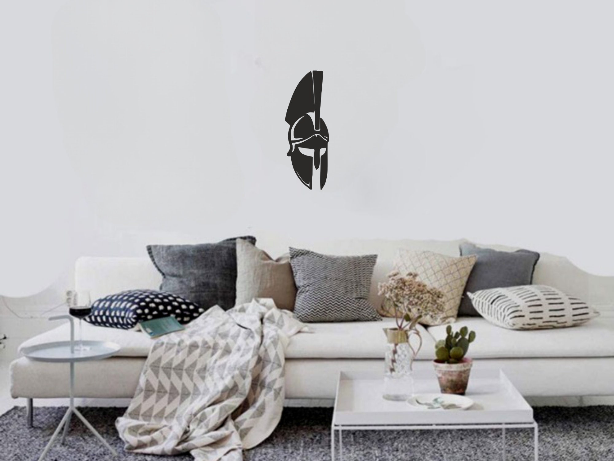 Spartan Head Metal Wall Decor Spartan Metal Sign Panel - Etsy