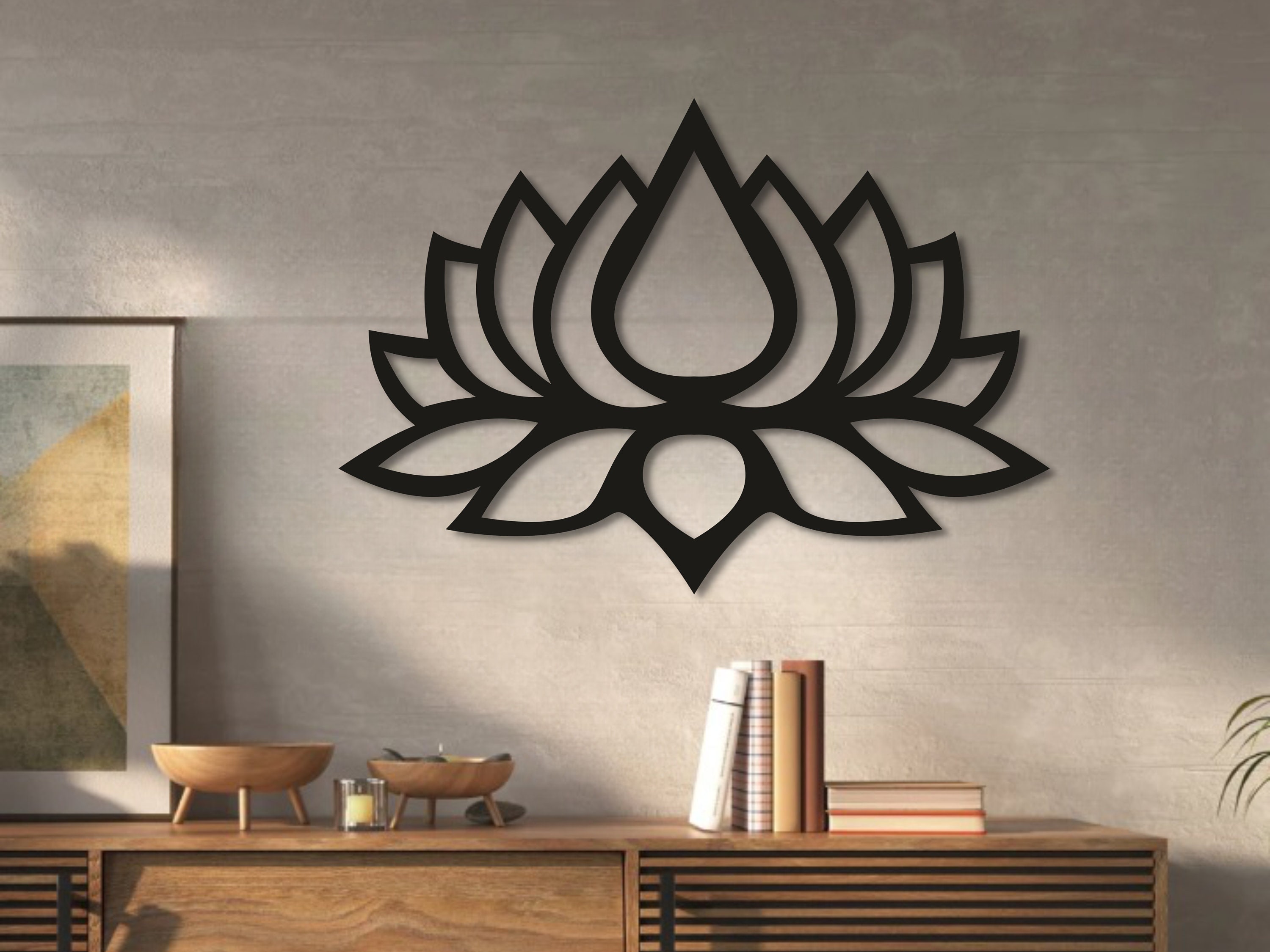 Lotus Metal Wall Art Flower Wall Art Large Metal Wall Art - Etsy