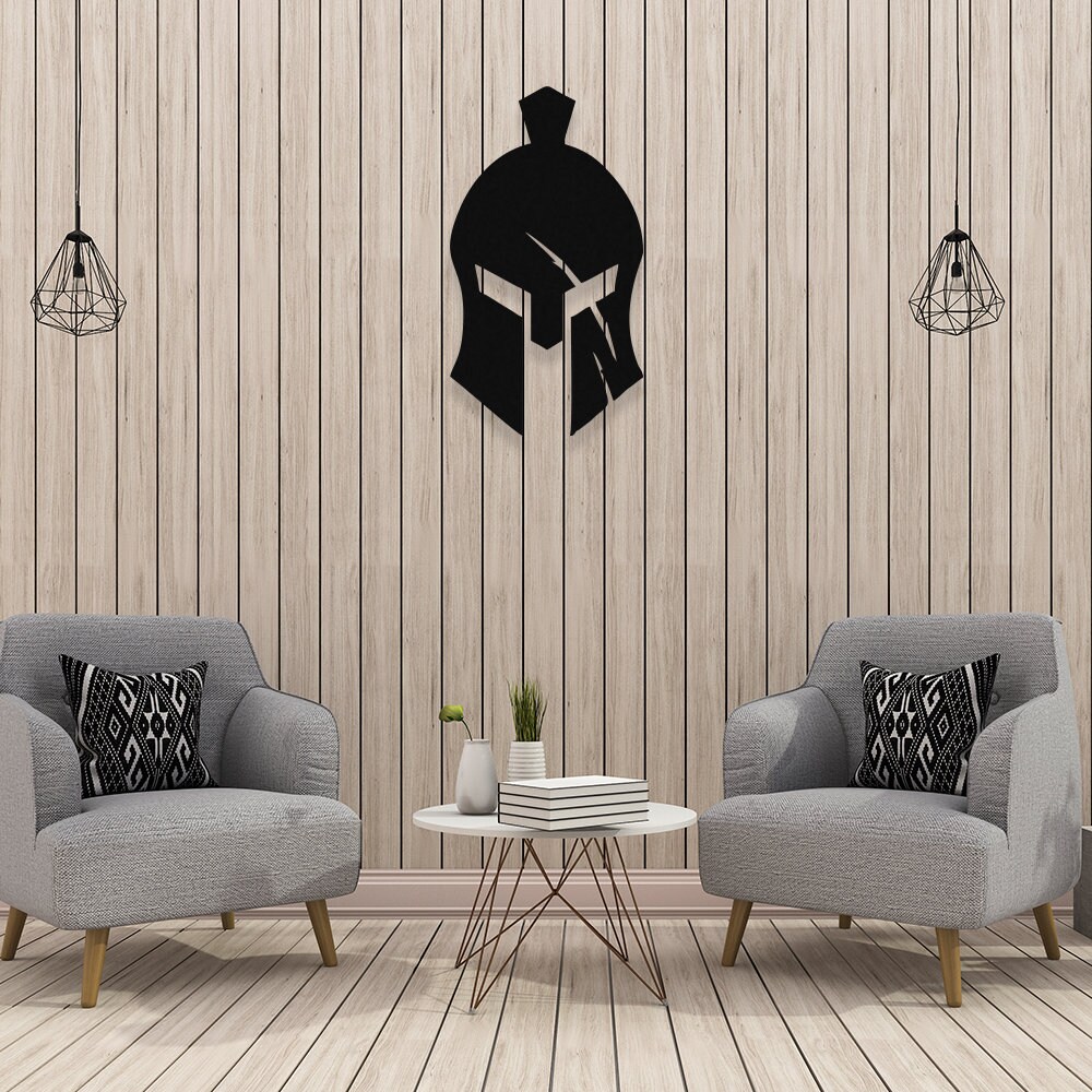 Spartan Helmet Metal Wall Art, Spartan Helmet Wall Decor, Antique ...