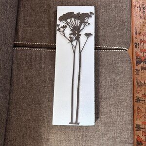 Parsnip Flower Metal Wall Art for Column, Modern Minimalist Floral ...