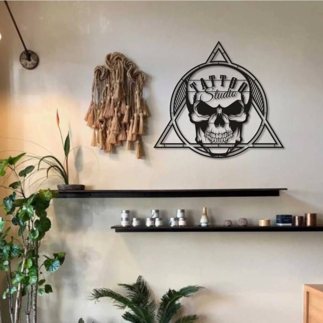 Custom Skull Tattoo Studio Metal Sign – Personalized Wall Art - Etsy