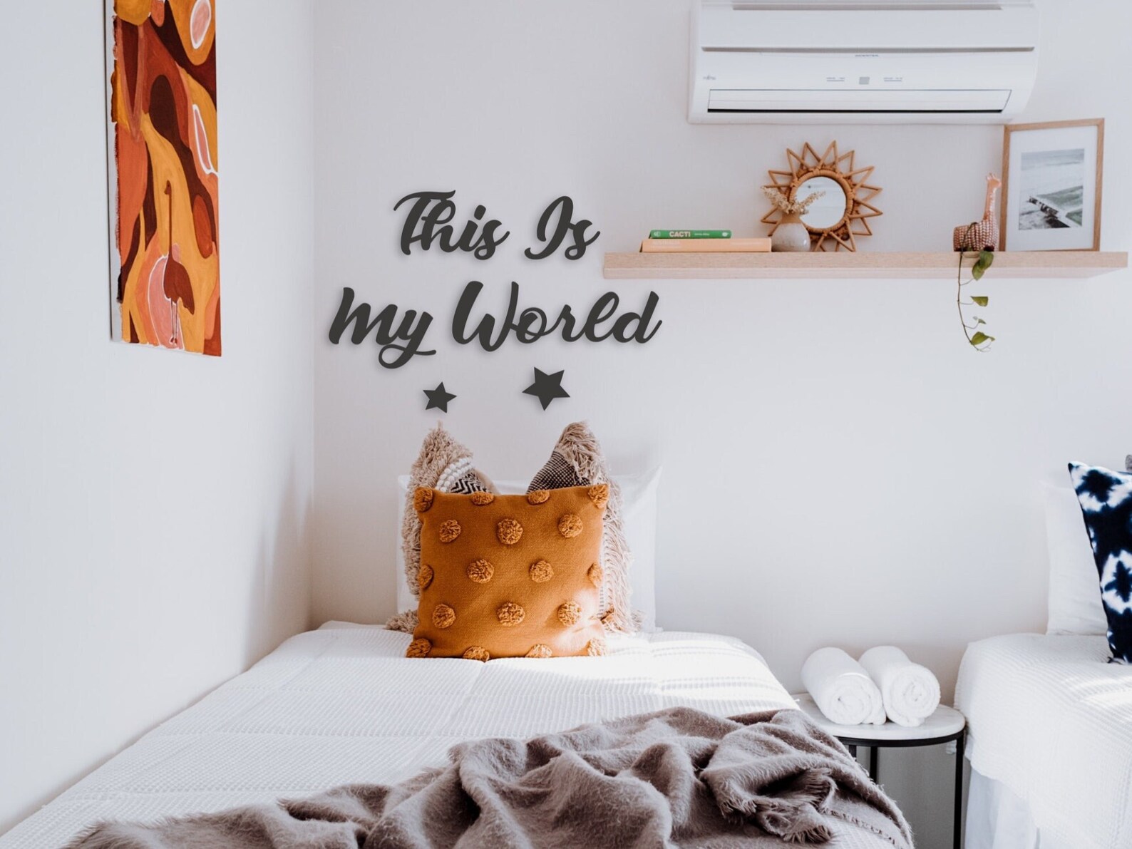 Wooden ''this İs My World'' Sign Wood Wall Decor, Home Decore, Wall ...